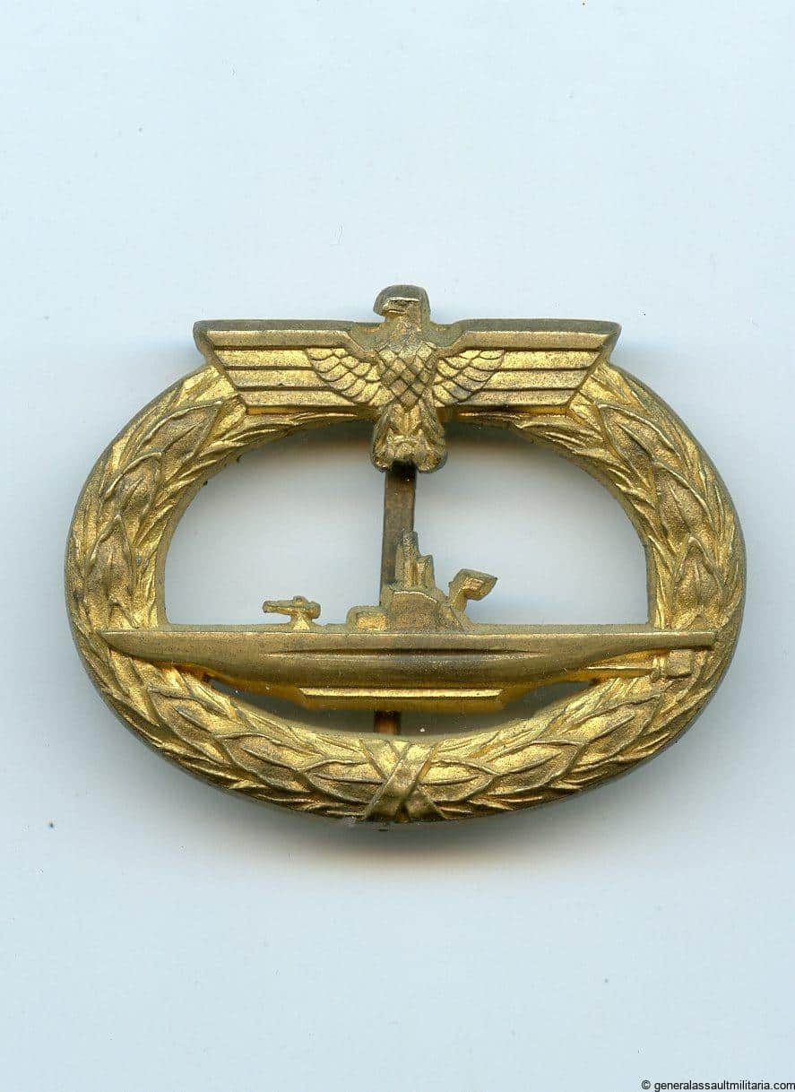 Kriegsmarine U-boot badge - C.E. Juncker, Berlin - Generalassaultmilitaria