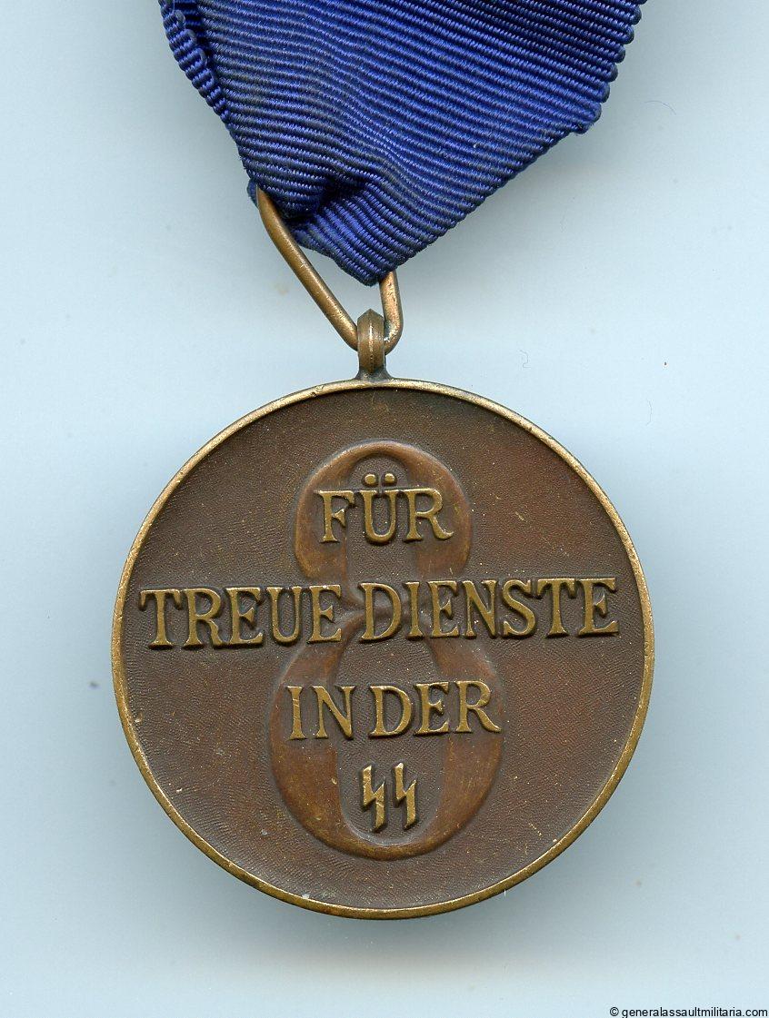 8 year SS service medal – Type I - Generalassaultmilitaria