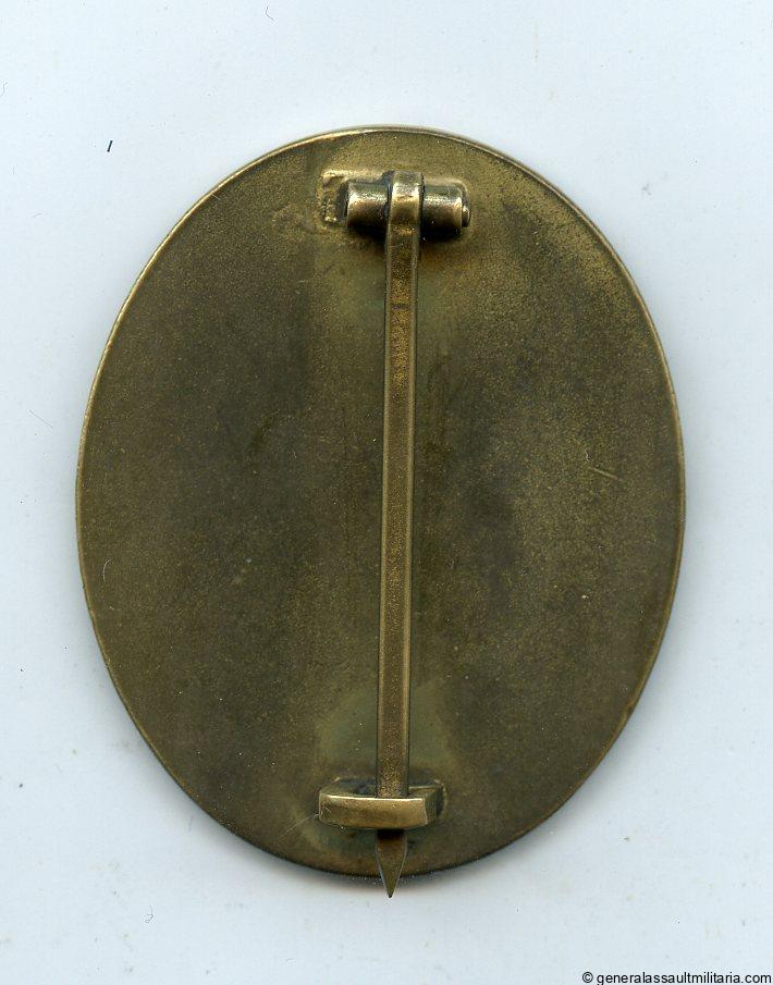 Wound badge in gold - L/17 Hermann Werstein, Jena - Generalassaultmilitaria
