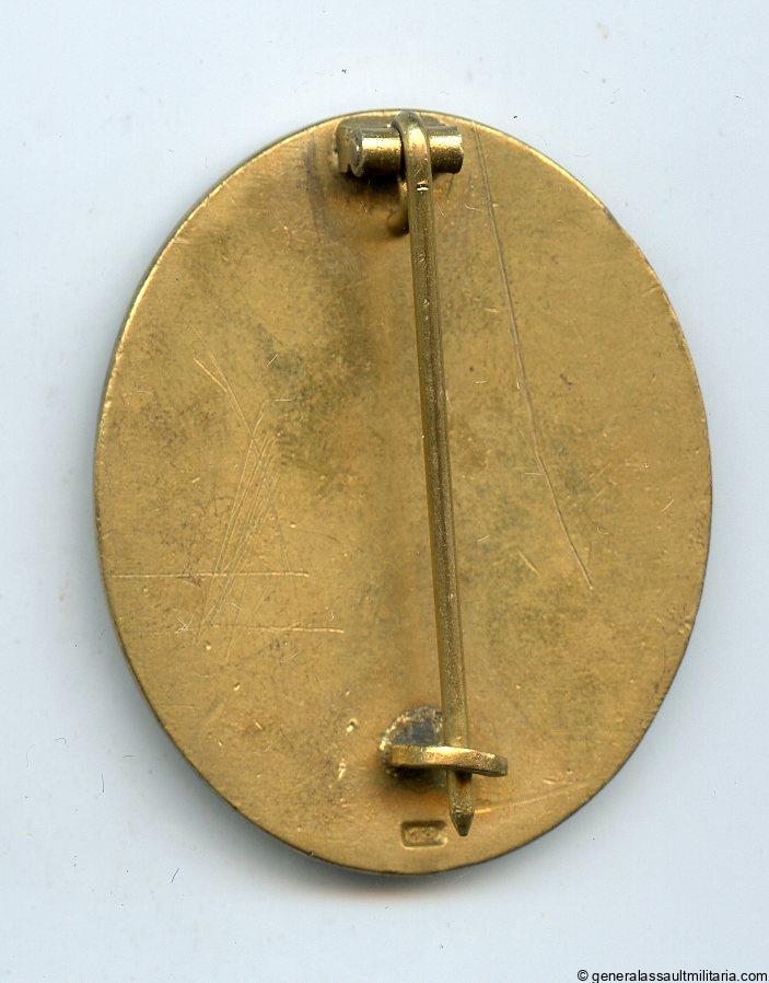 Wound badge in gold - MM13 Gustav Brehmer, Markneukirchen ...