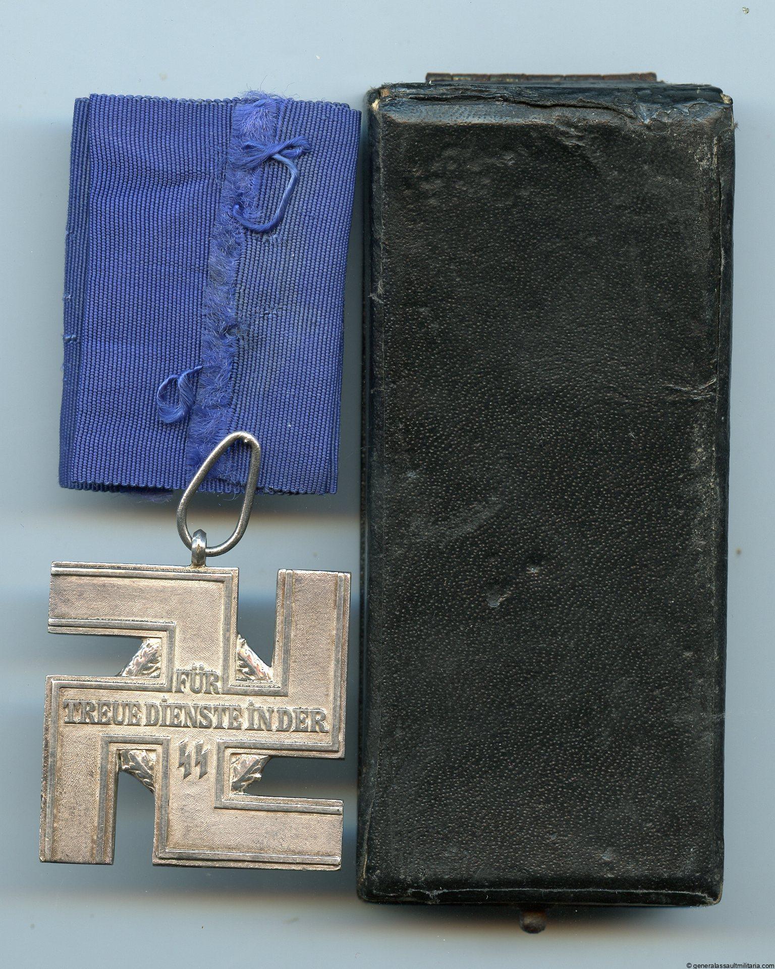 SS 12 year long service medal cased - Type 1 - Generalassaultmilitaria