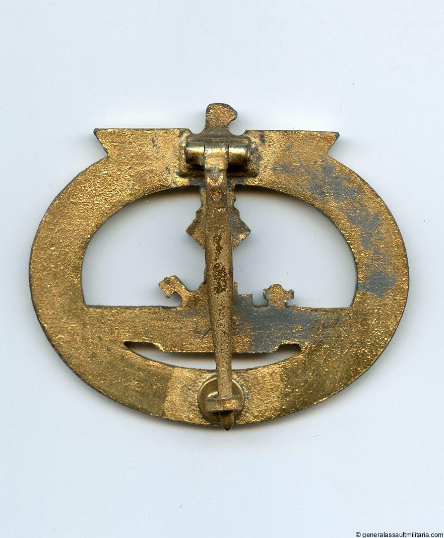 U-boat badge - L/56 Funke & Brüninghaus, Lüdenscheid - Generalassaultmilitaria