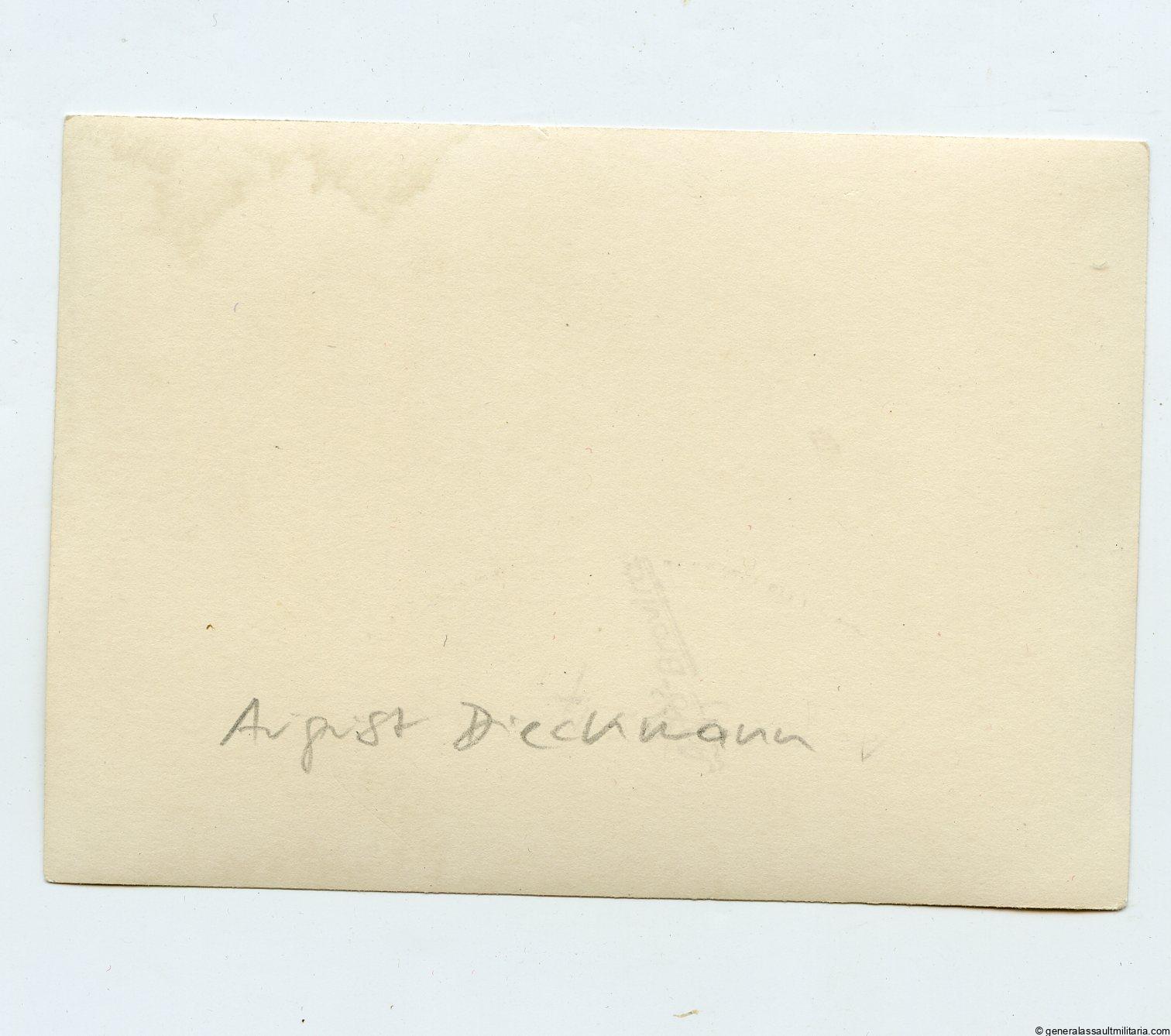 10x7 cm private photo of KC holder August Dieckmann ...